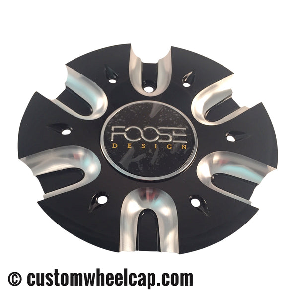 Foose Pinnacle Center Cap 10740-16 M-771-2 Black and Machined Aluminum ...