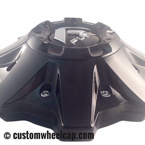 Fuel Off Road Center Caps 1002-53GB 8 Lug Gloss Black with Chrome Rive ...