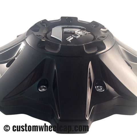 Fuel Off Road Center Cap 1002-53GB 8 Lug Gloss Black with Chrome Rivet ...
