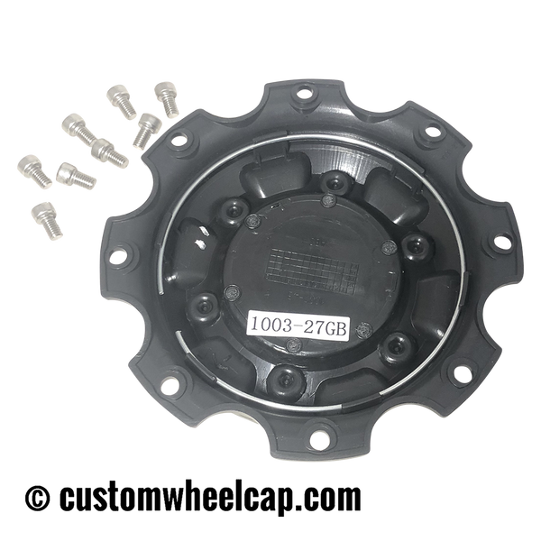 Fuel Off Road Center Cap 1003-27B + 1002-48B 8 Lug Dually GLOSS Black ...