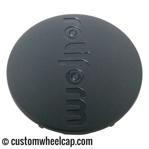 Rotiform Center Cap Matte/Flat Black with Gloss Black Logo Plastic Sna ...