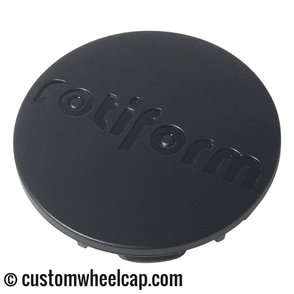 Rotiform Center Cap Matte/Flat Black with Gloss Black Logo Plastic Sna ...