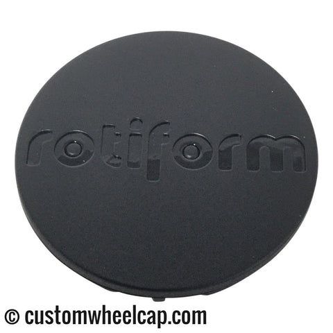Rotiform Center Cap Matte/Flat Black with Gloss Black Logo Plastic Sna ...